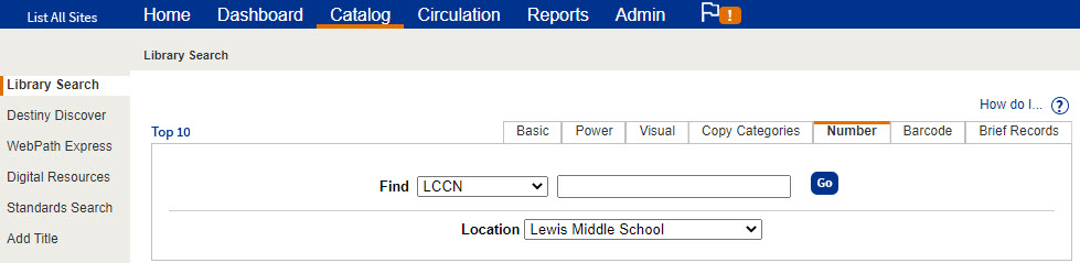 Conduct a Number Search
